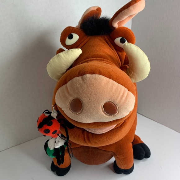 Disney | Toys | Disney Lion King Plush Pumba Bugs Hanging Mouth La ...